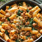 Sausage and Spinach Rigatoni - NorthEast Nosh Recipes