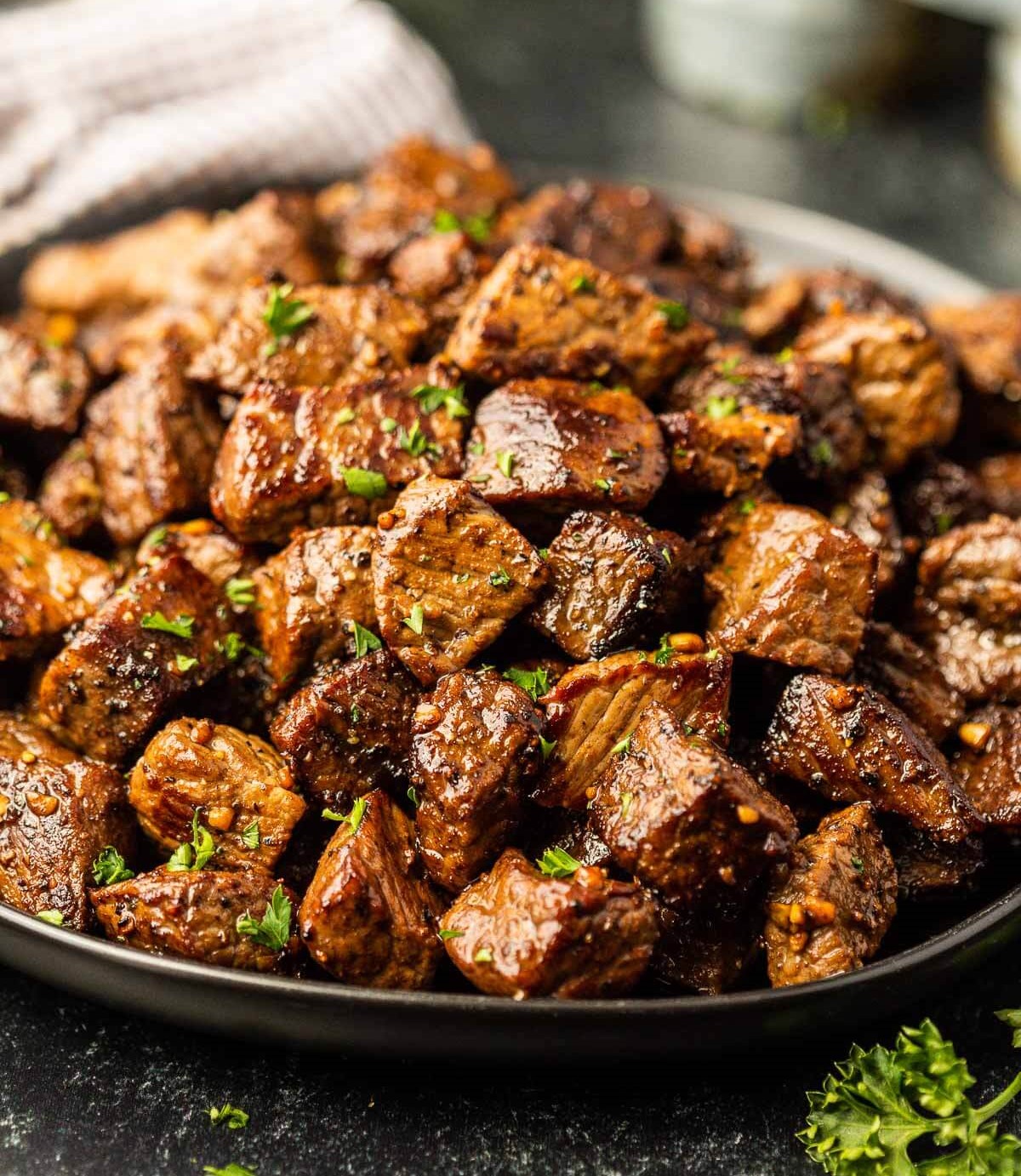 Blackstone Garlic Butter Steak Bites - NorthEast Nosh Recipes