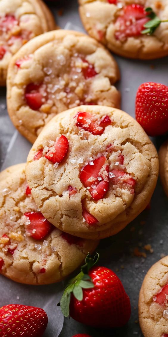 Fresh Strawberry Cookies - NorthEast Nosh Recipes
