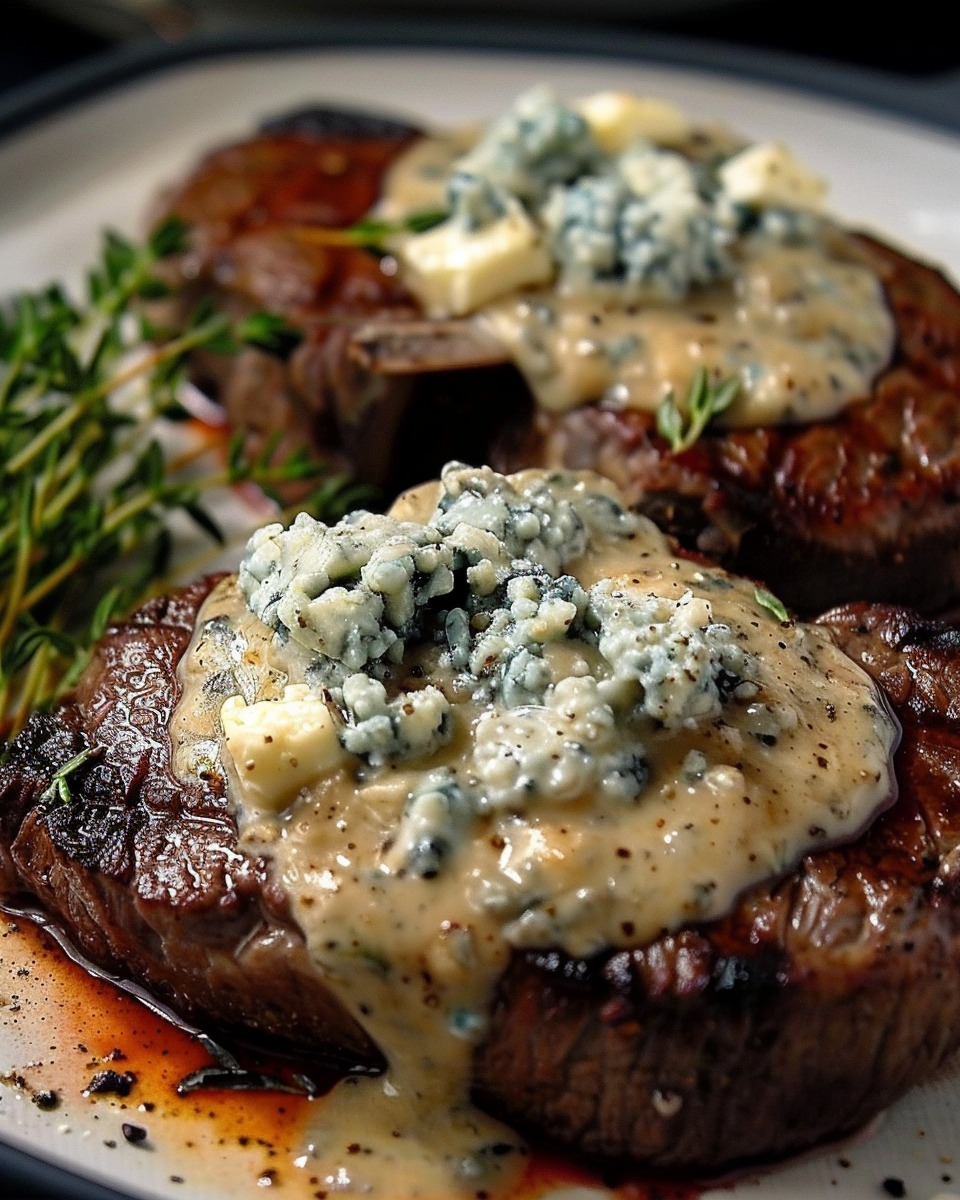 Ribeye Steaks with Blue Cheese Sauce - NorthEast Nosh Recipes
