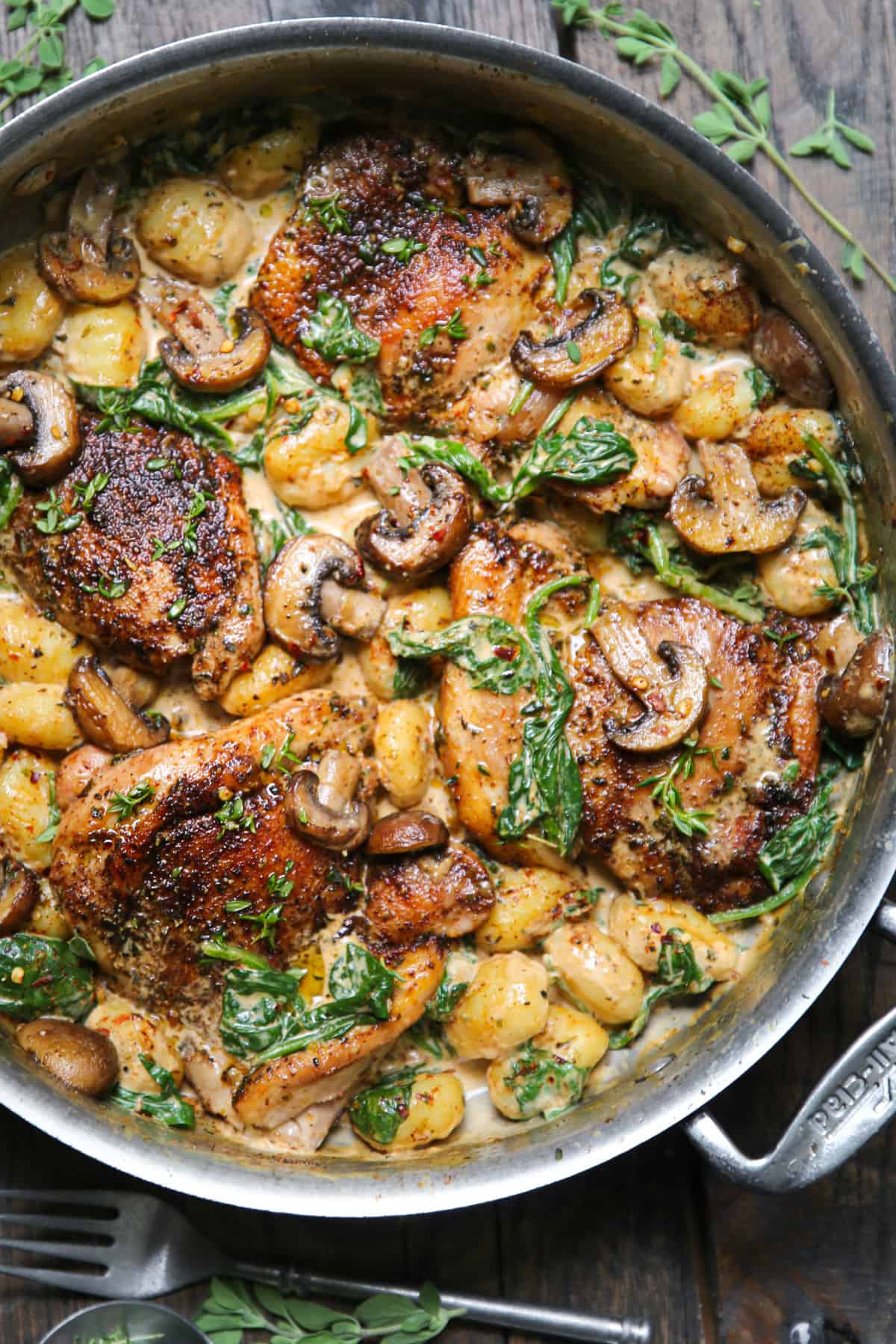 Creamy Chicken, Mushroom, Spinach and Gnocchi - NorthEast Nosh Recipes