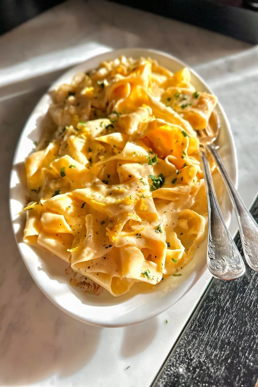Pappardelle al Limone (Creamy Lemon Pasta) - NorthEast Nosh Recipes