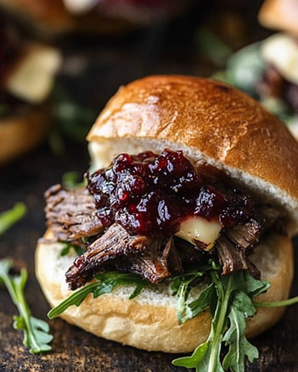 Balsamic Short Rib Sliders with Cranberry Brie and Arugula - NorthEast ...