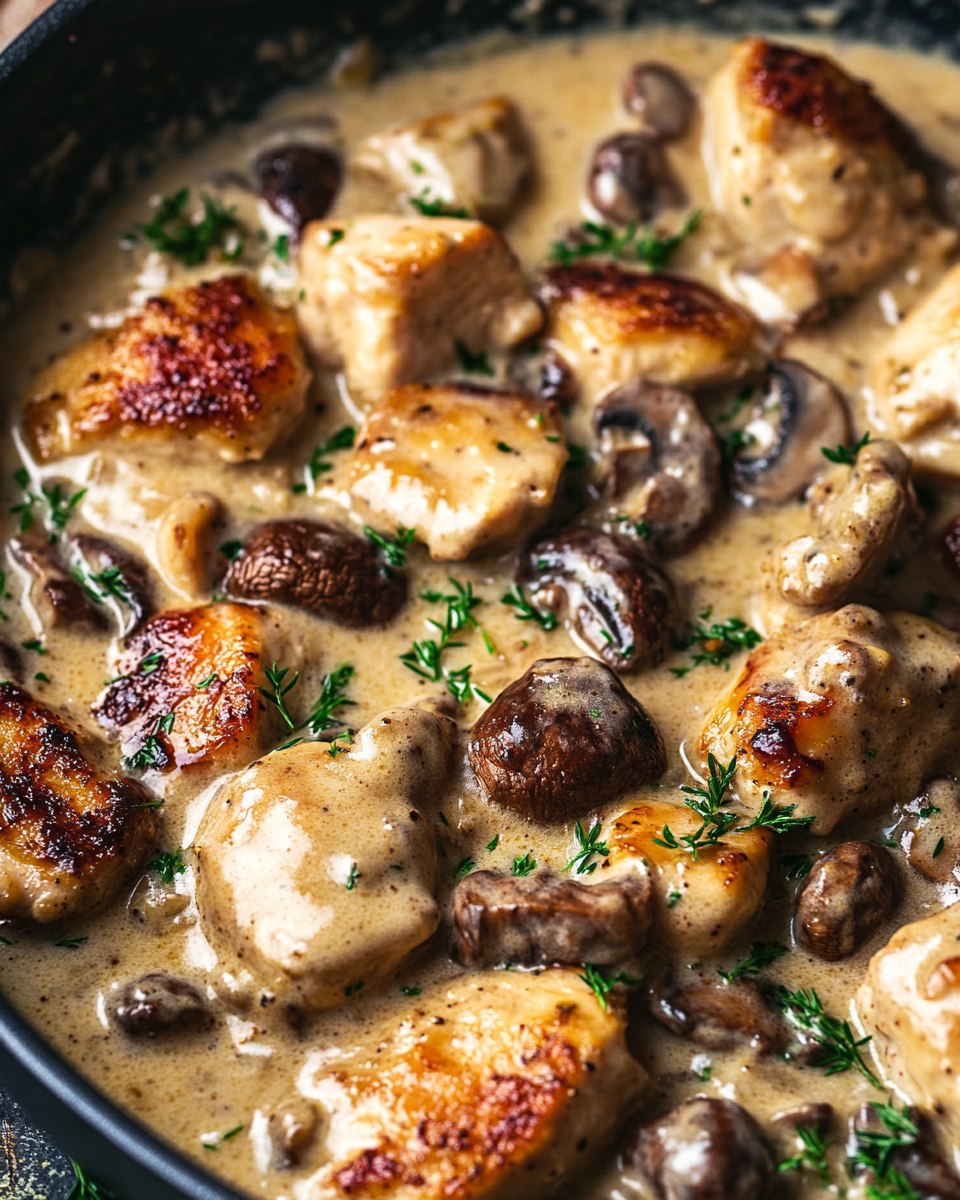 Creamy Chicken with Mushrooms and Dijon Sauce - NorthEast Nosh Recipes