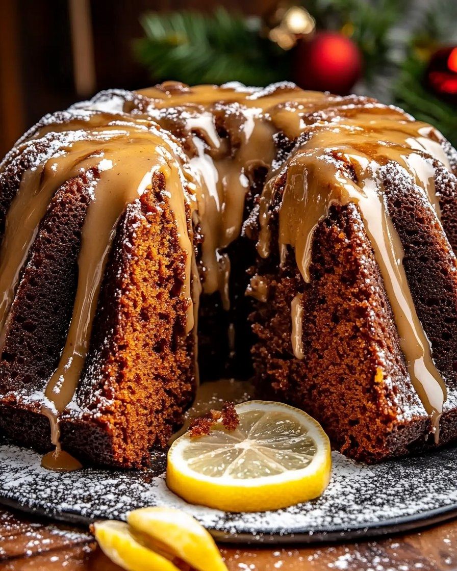 Old-Fashioned Gingerbread Bundt Cake with Lemon Glaze - NorthEast Nosh ...