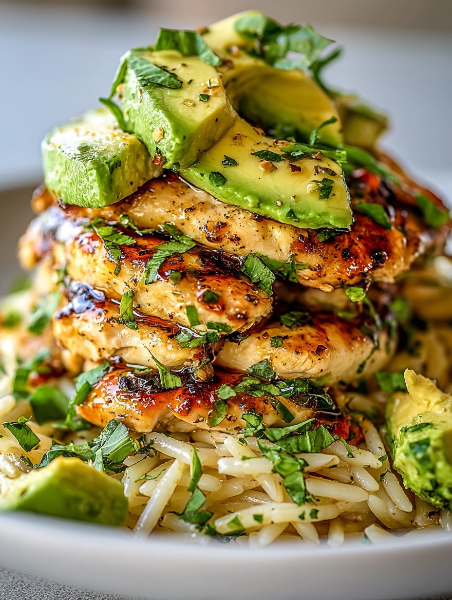 Honey Lime Chicken & Avocado Rice Stack - NorthEast Nosh Recipes