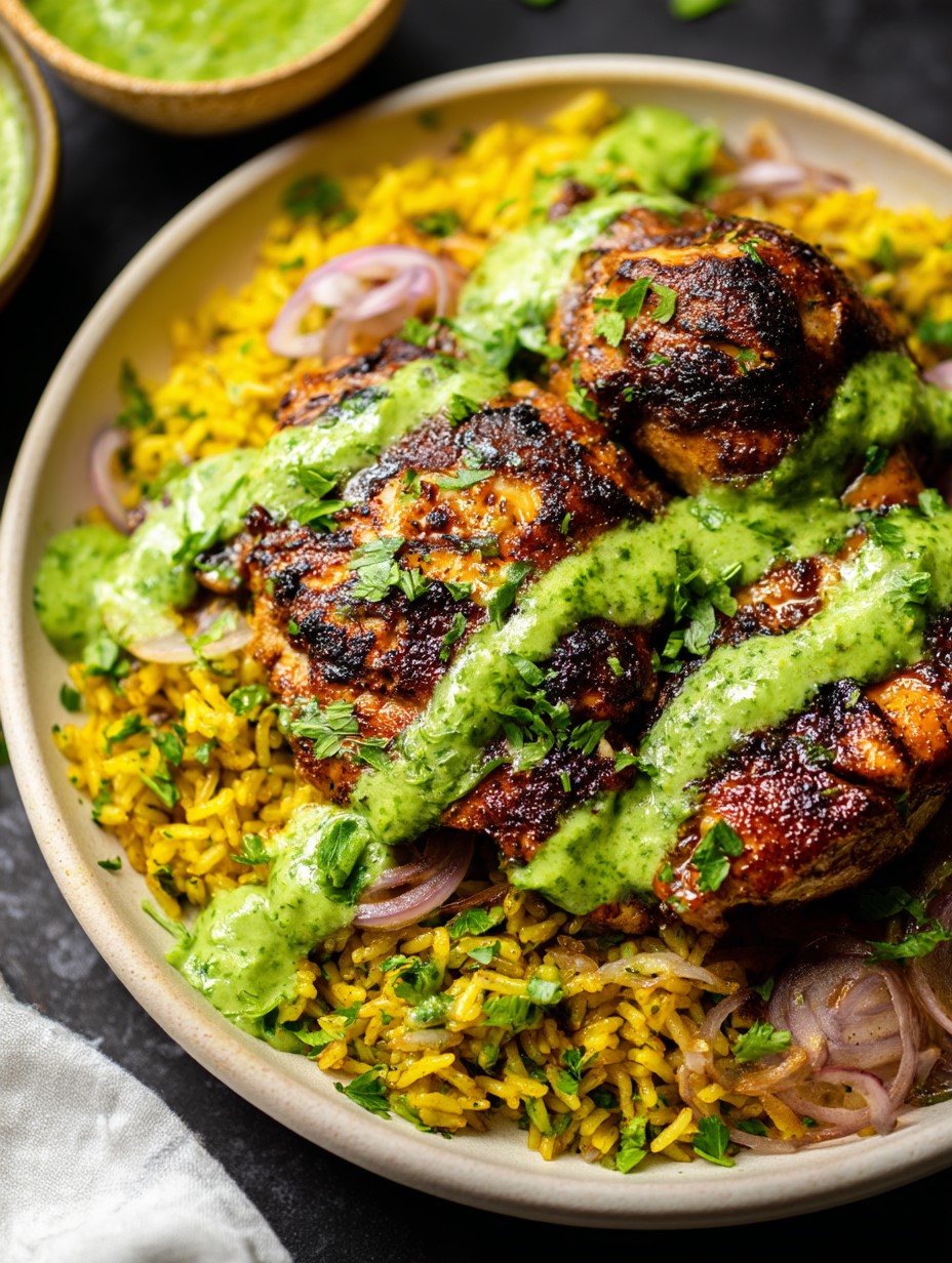Peruvian Chicken & Rice with Green Sauce - NorthEast Nosh Recipes