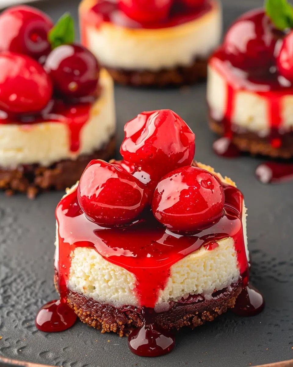 Mini Cherry Cheesecakes - NorthEast Nosh Recipes