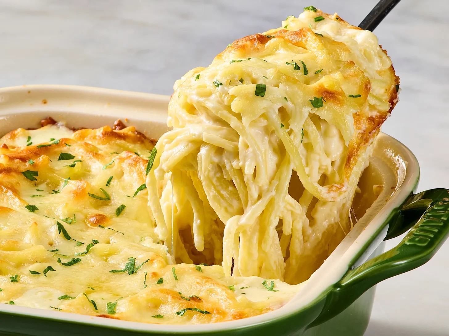 Alfredo Baked Spaghetti - NorthEast Nosh Recipes