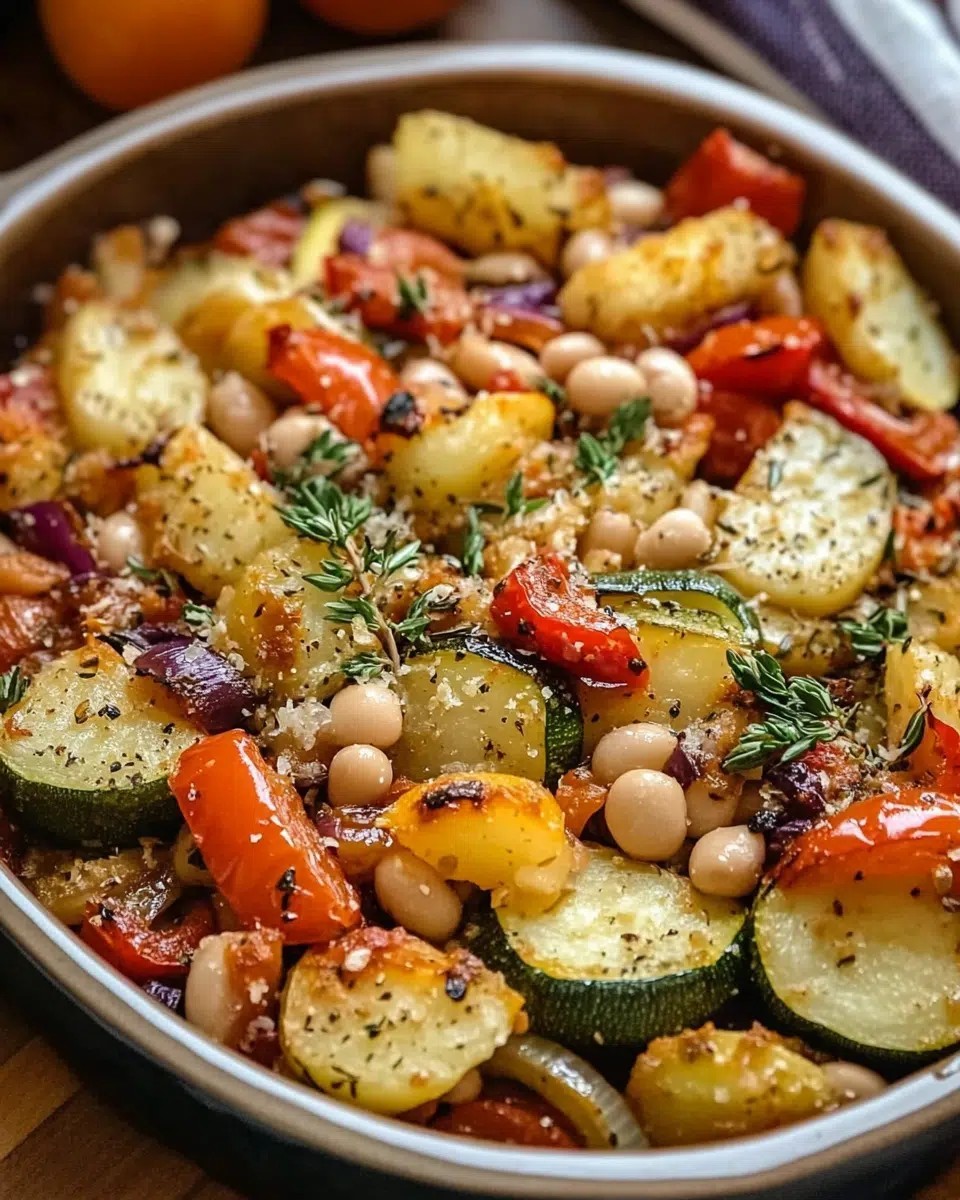 Rustic Roasted Vegetable Bake with Cannellini Beans - NorthEast Nosh ...